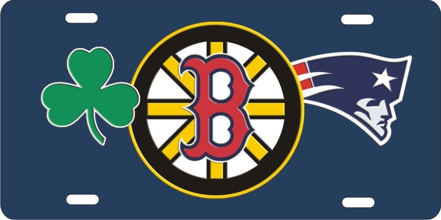 Custom License Plate Boston sports teams combined logo Celtics