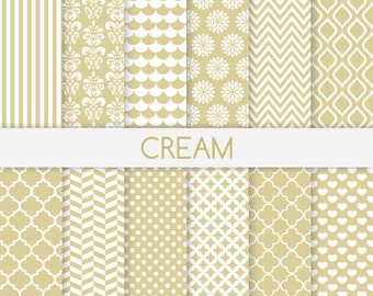 Popular items for cream digital paper on Etsy