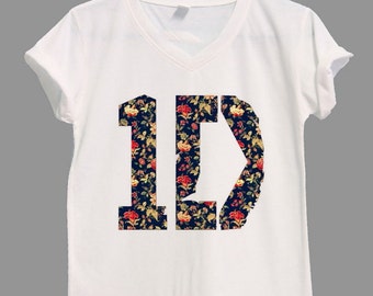 1D Flora Shirt One Direction Shirt V-neck TShirt Tee Shirts T-Shirt ...