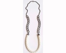 Rope Necklace/ Rope and Chain Necklace/ Nautical Necklace/ Necklace ...