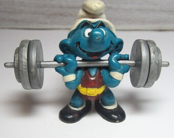 Weightlifter Smurf Weight Lifter Gym Fitness