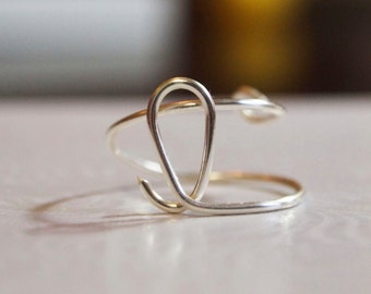 initial C wire wrapped ring by WireNameART on Etsy