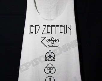 Led Zeppelin Shirt Logo Tank Top TShirt Unisex Men Women Tee Tunic Vest ...