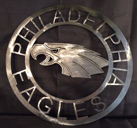 NfL Philadelphia eagles wall art man cave by MetalArtDesignz