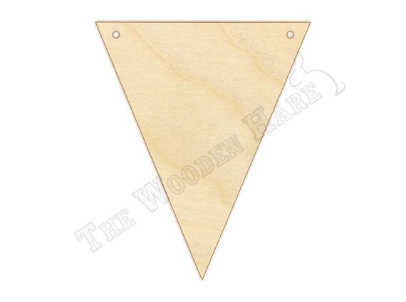 Pennant Wood Cut Out 170171 Unfinished wood by TheWoodenHare