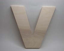 Popular items for wooden letter v on Etsy