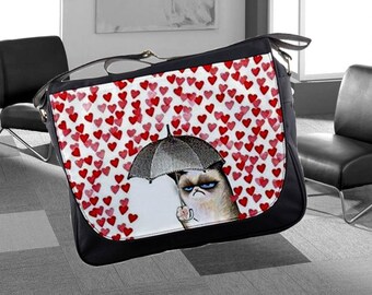 New Cute GRUMPY Cat 2014 Design Messenger Bag School Campus Kids ...