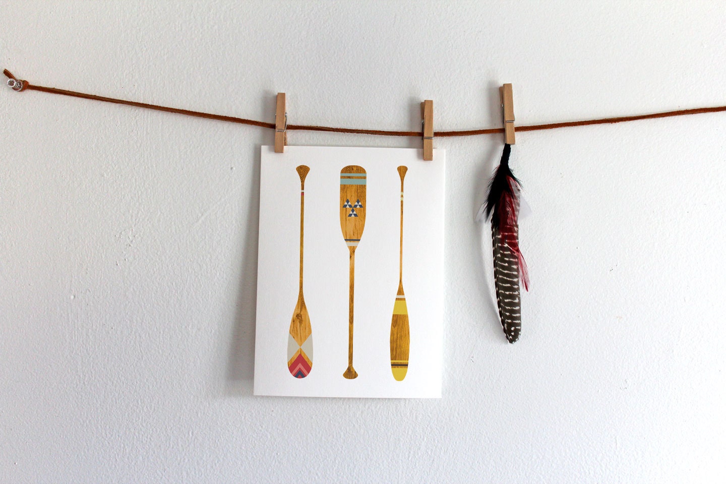 Canoe Paddle Art Cottage Chic Decor Lake Cottage Decor