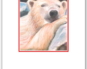 Polar bear painting | Etsy