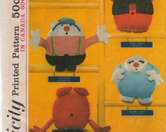 Simplicity 5943 1960s Set of GONKS Pattern Fred Gone Eskimo Upside Down ...