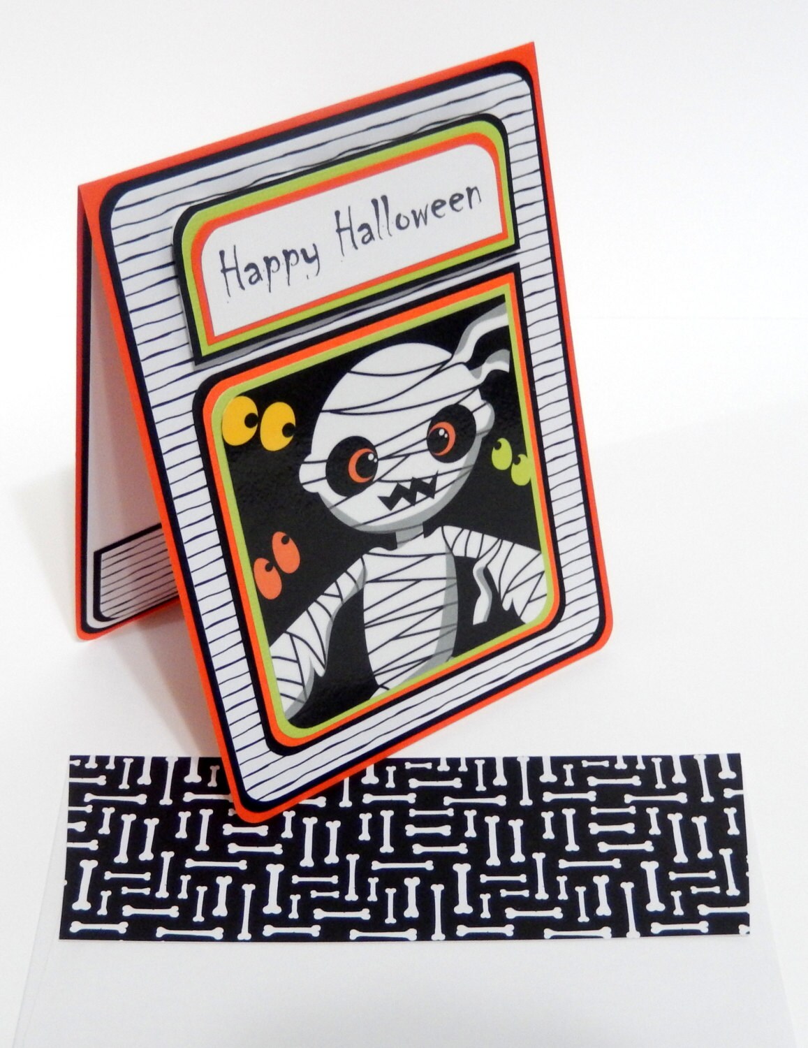 Halloween Mummy Card with Matching Embellished Envelope