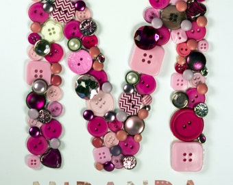 Popular items for custom button letter on Etsy