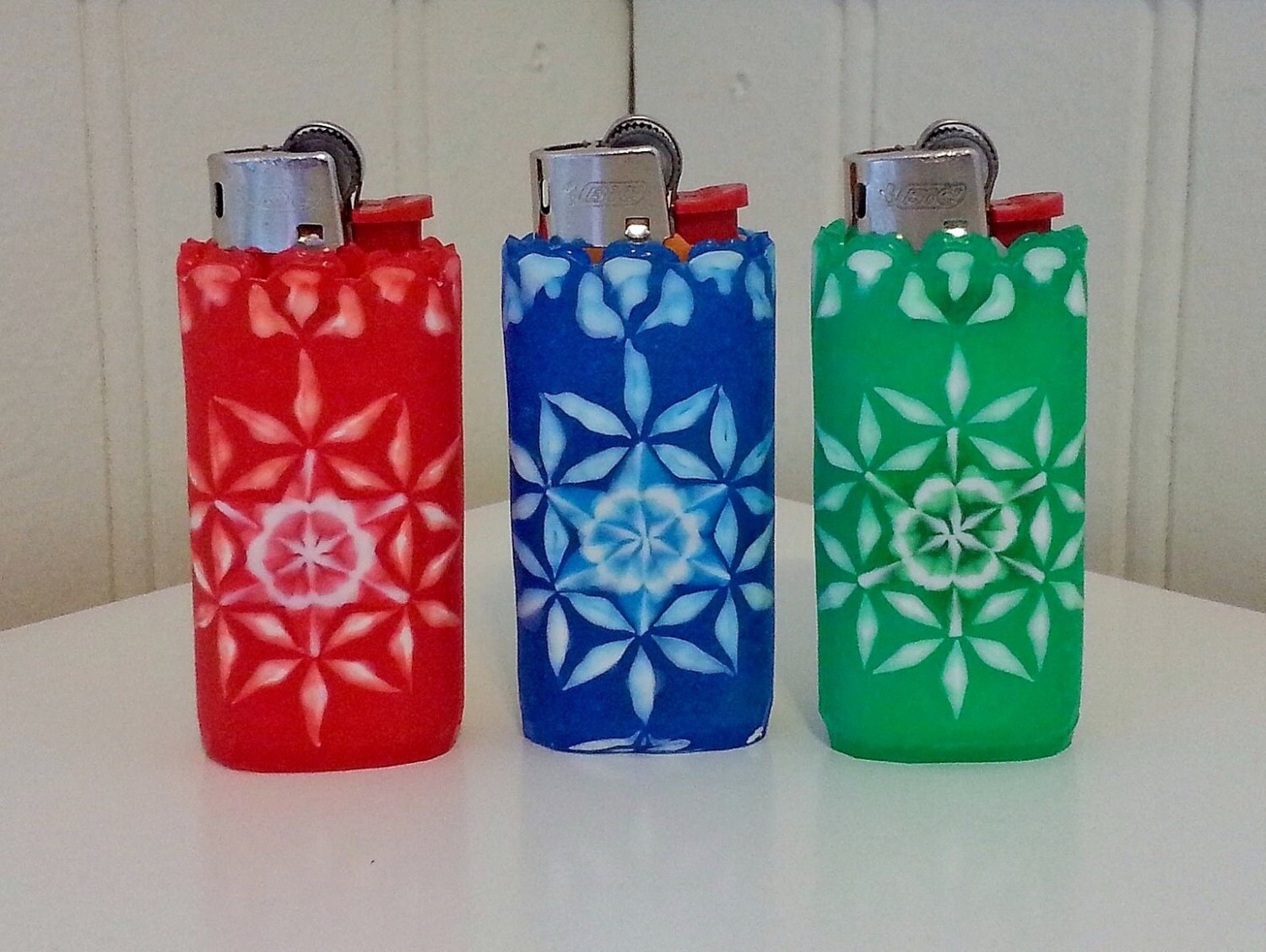MINI Bic Flower of Life Perler Bead LIGHTER CASE by LighterCases