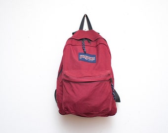 Maroon Red Jansport Backpack // Made in USA