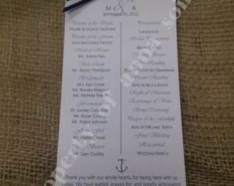 Elegant Square Wedding Programs with ribbon by KnotJustWeddings