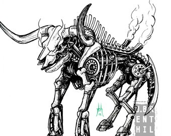 Popular items for bull skeleton on Etsy