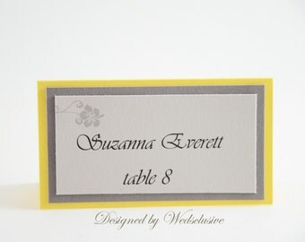 Popular items for grey place cards on Etsy
