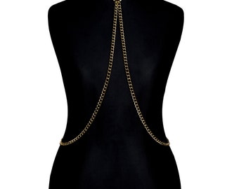 Body chain harness | Etsy