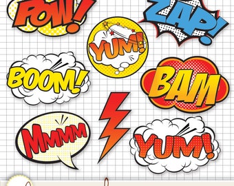 super hero clipart – Etsy