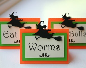 Halloween place card | Etsy