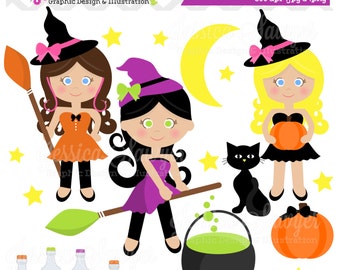 Popular items for witch clipart on Etsy