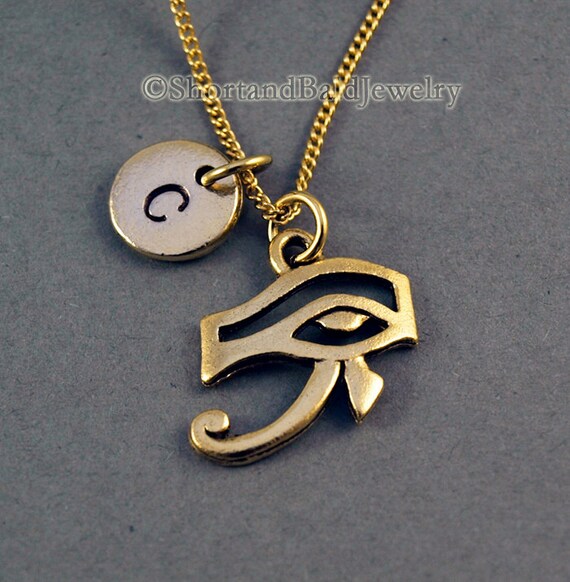 Eye of Ra Necklace Eye of Re Eye of Horus antique gold