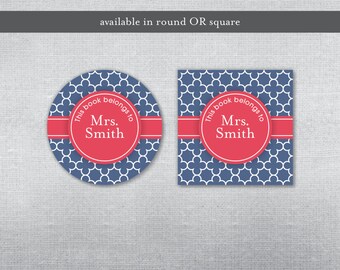 Unique library sticker related items | Etsy