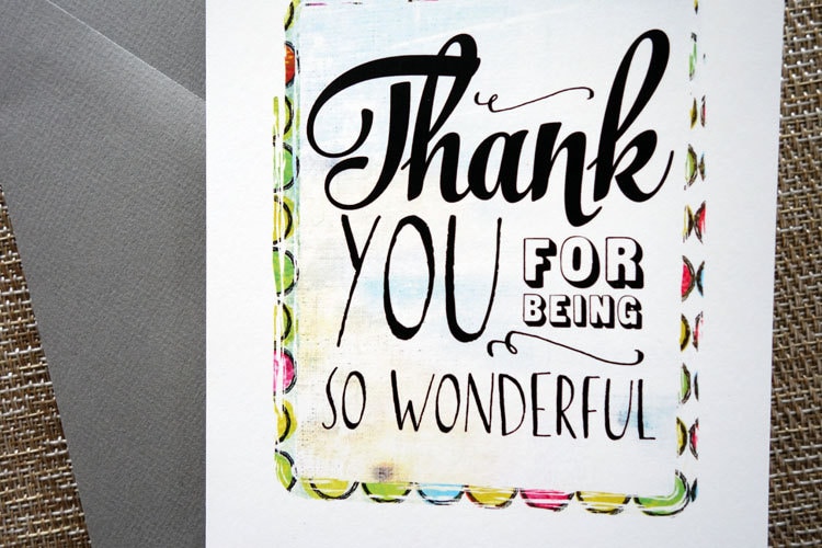 Greeting card: Thank you for being so wonderful thank by jmdesign