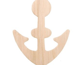 Unfinished Wooden Anchor Cutouts - 108 pieces