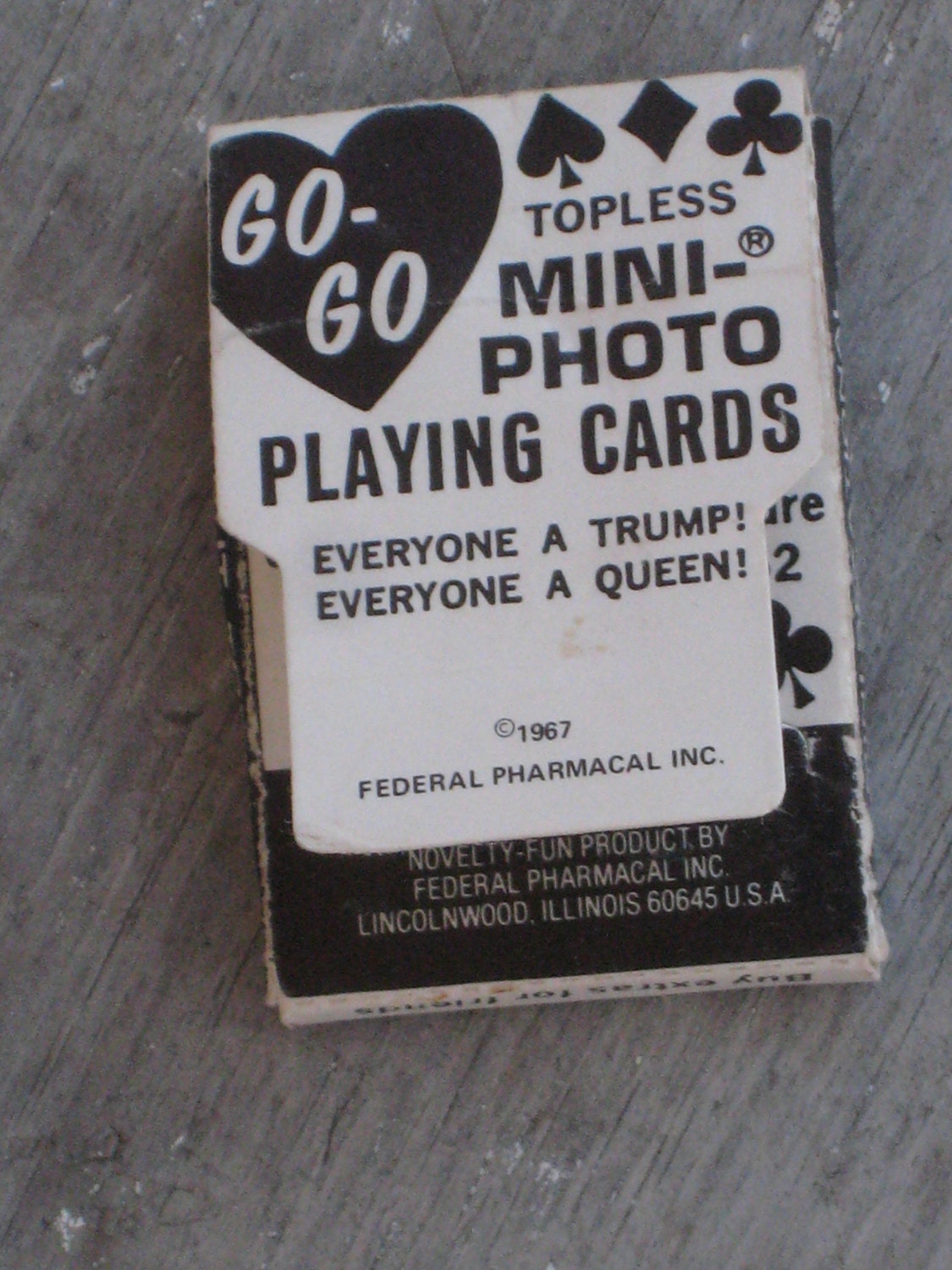 Vintage 1967 Go-Go Risque Nudie Pinup Playing Cards Mini Photo