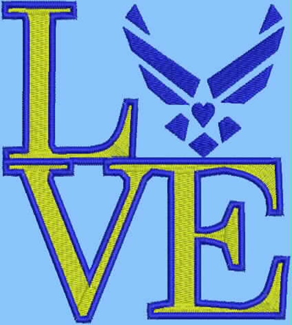 Air Force Love 02 Digitized Embroidery Design