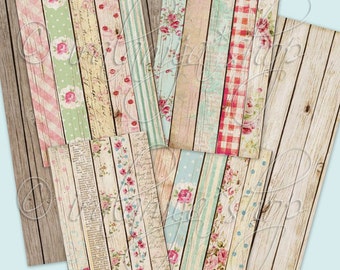 VINTAGE SCRIPT Collage Digital Images printable by iralamijashop