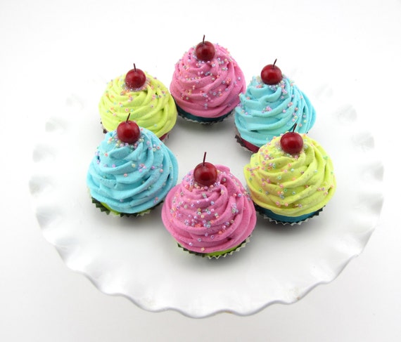 Fake Cupcake Punk Rock Zebra Collection Set 6 by 12LegsCuriosities