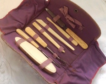 Popular items for vintage manicure set on Etsy