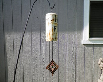 Bell Wind Chime Gong Steel Large Patina White Copper Colored Wind ...