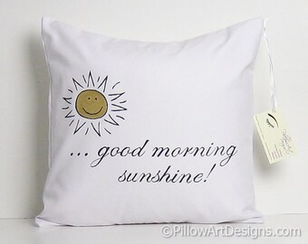 Good morning pillow | Etsy
