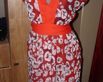 Popular items for red poppy dress on Etsy