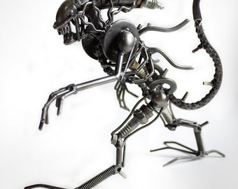 Biomechanical Recycled Metal Monster made-to-order by Kreatworks