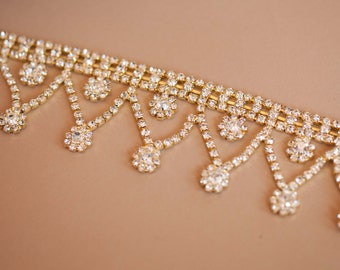 Rhinestone chain | Etsy