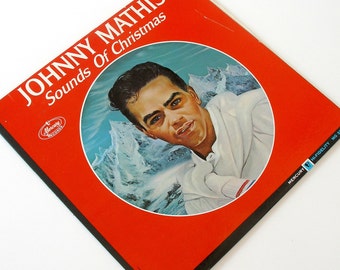 Items similar to Glittered Johnny Mathis Christmas Album on Etsy