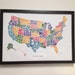 Art of The State Groovy Geography USA Map Poster 14 X 20