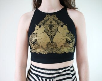 Punk crop top | Etsy