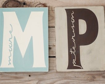 Popular items for monogram signs on Etsy