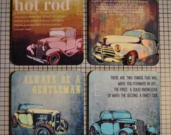 Vintage car coasters | Etsy