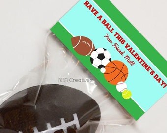 Personalized Sports Valentine's Day Cards Soccer by NHACreatives