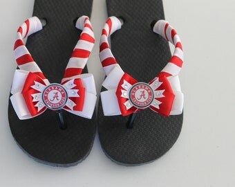 Football flip flops | Etsy