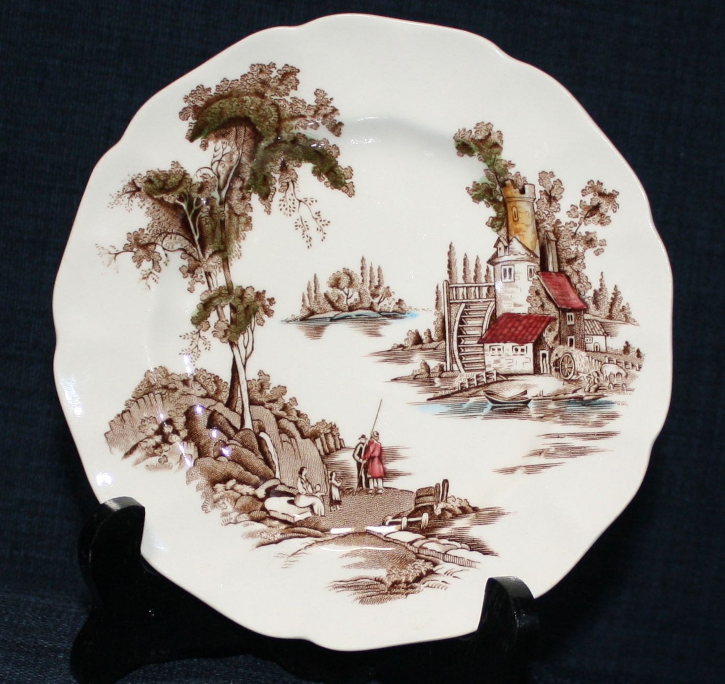 Johnson Brothers England, “The Old Mill” Pattern, 4 Bread and Butter ...