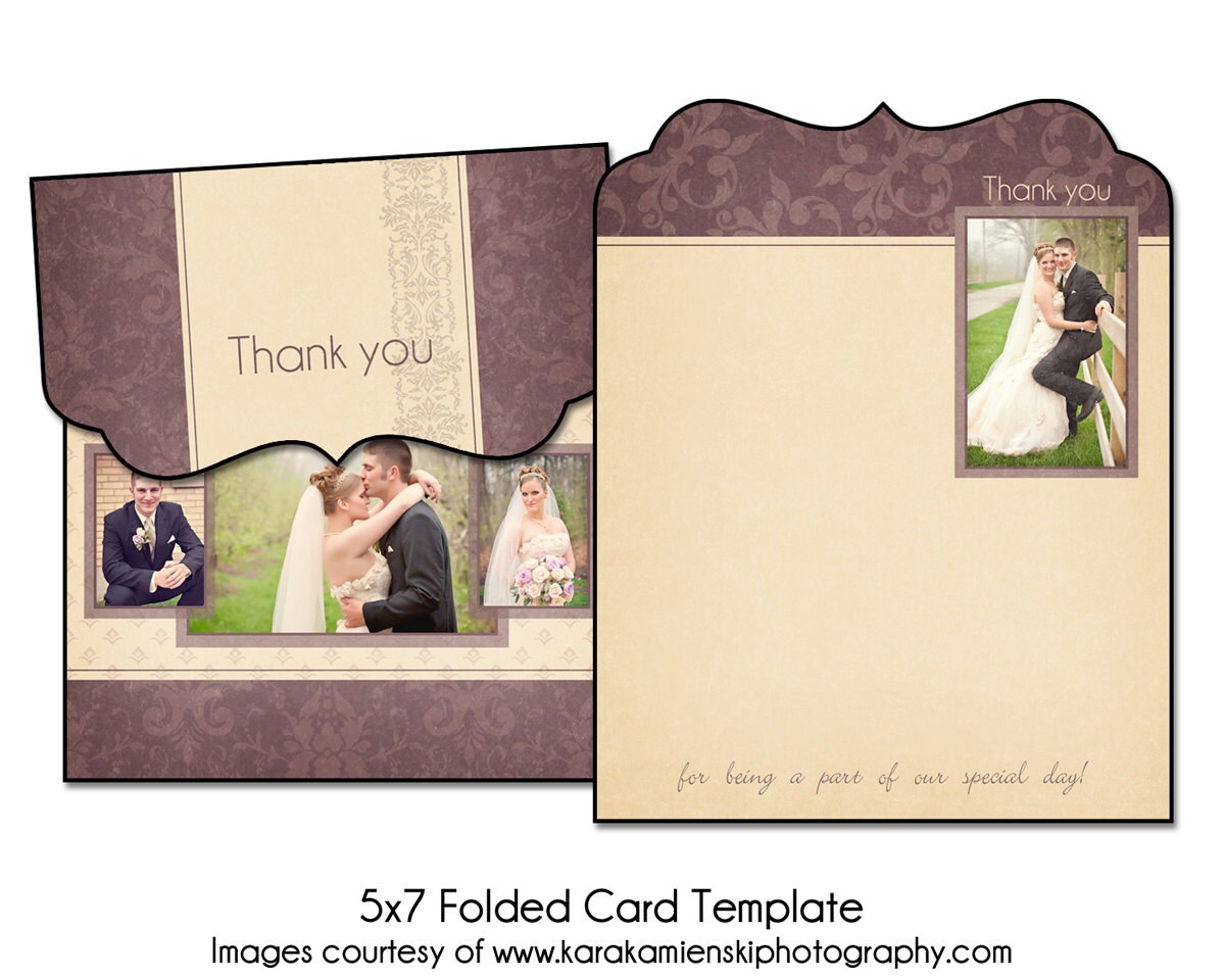 LILAC LOVE 5x7 Folded Thank You Card Template 2