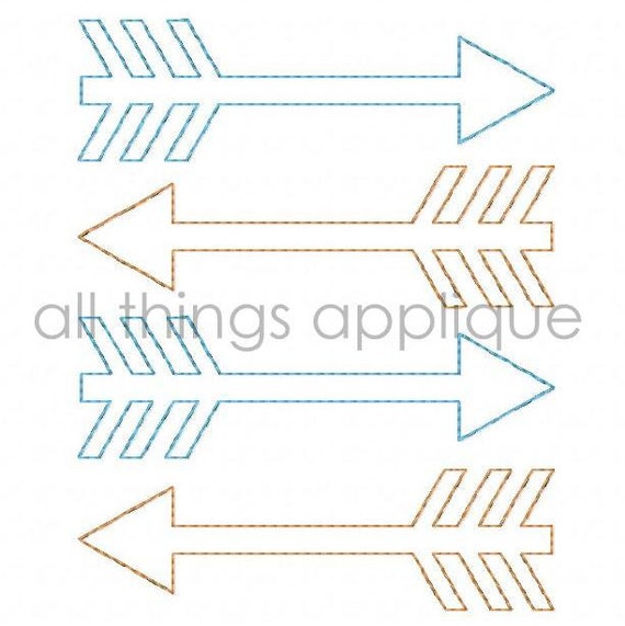 Stacked Arrows Applique Design 4 Sizes by allthingsapplique
