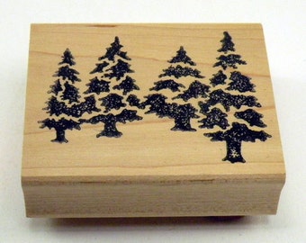 Pine tree stamp | Etsy
